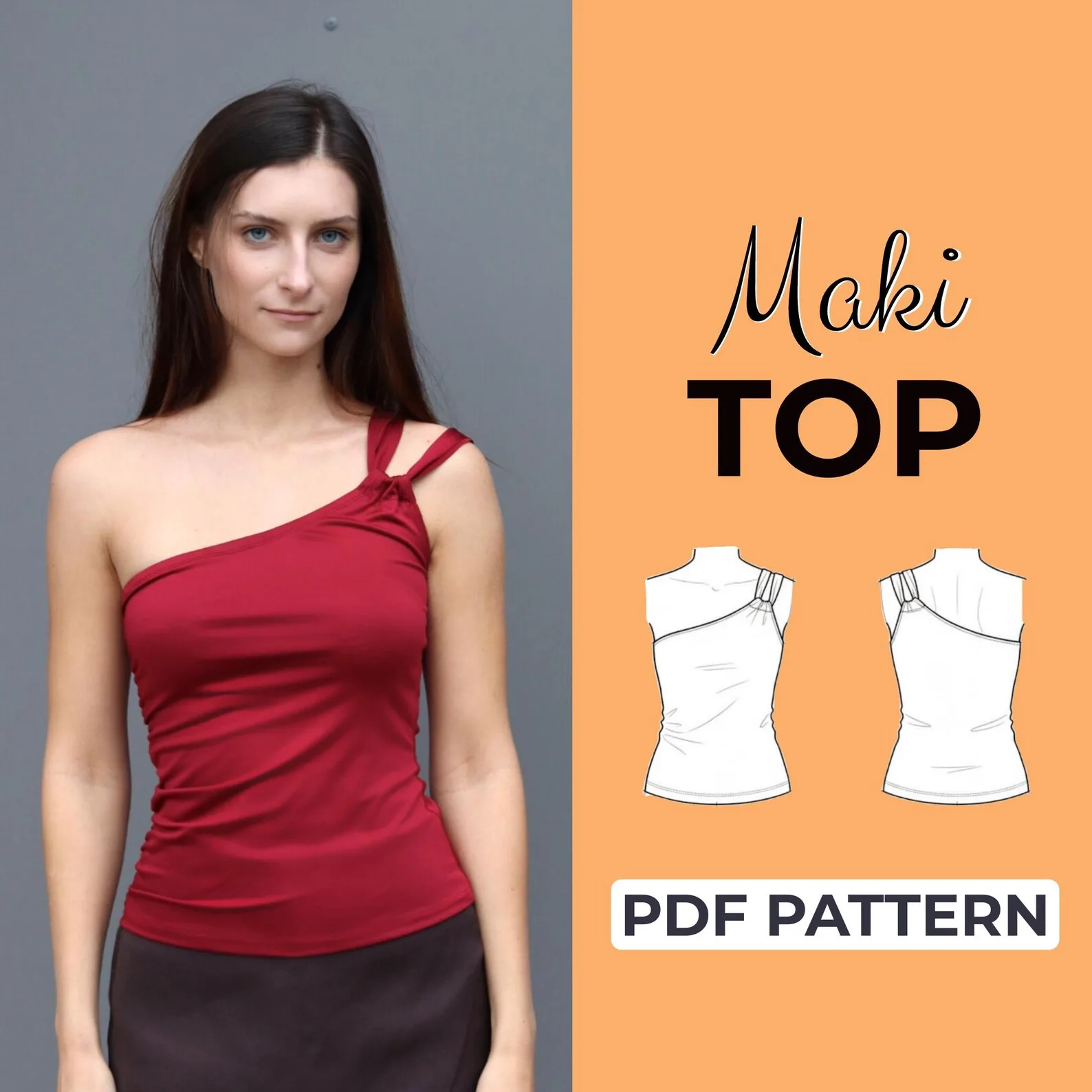 Asymmetrical Tank Top Sewing Pattern | Pattern Couture